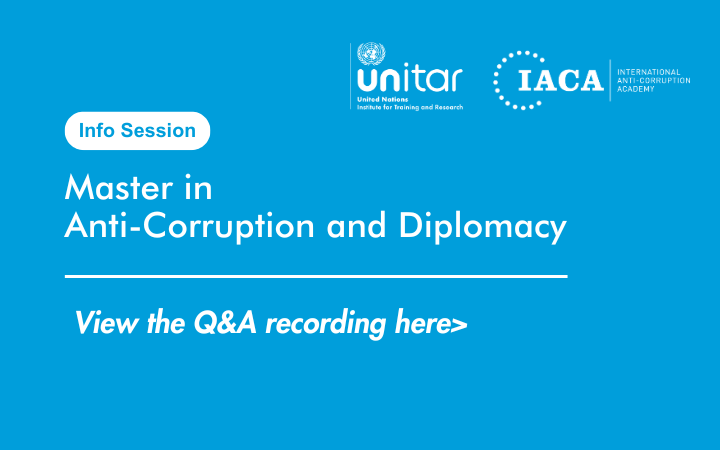 Master in Anti-Corruption and Diplomacy | UNITAR
